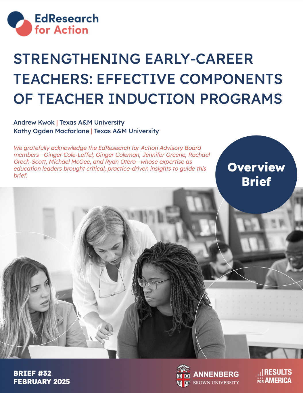 Strengthening Early-Career Teachers: Effective Components of Teacher Induction Programs ...
